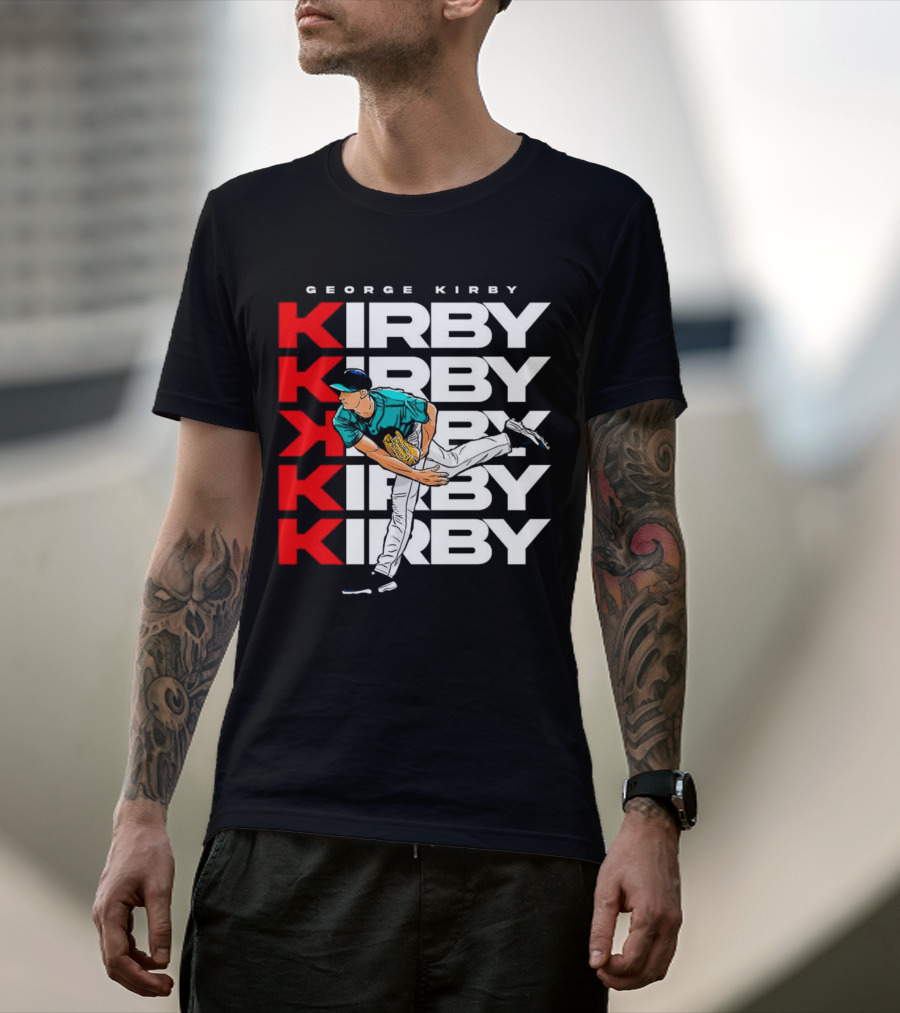 George Kirby Pitching Seattle Mariners K Strikeout T-Shirt