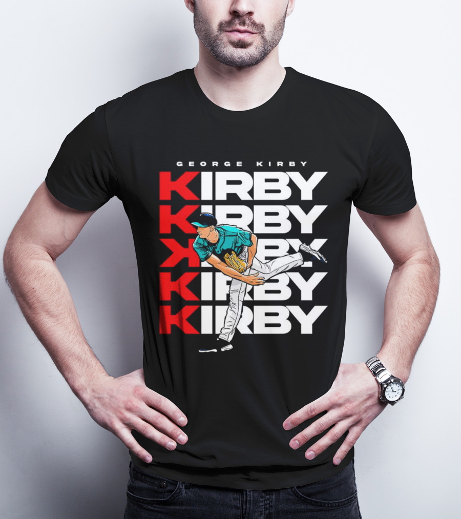 George Kirby Pitching Seattle Mariners K Strikeout T-Shirt