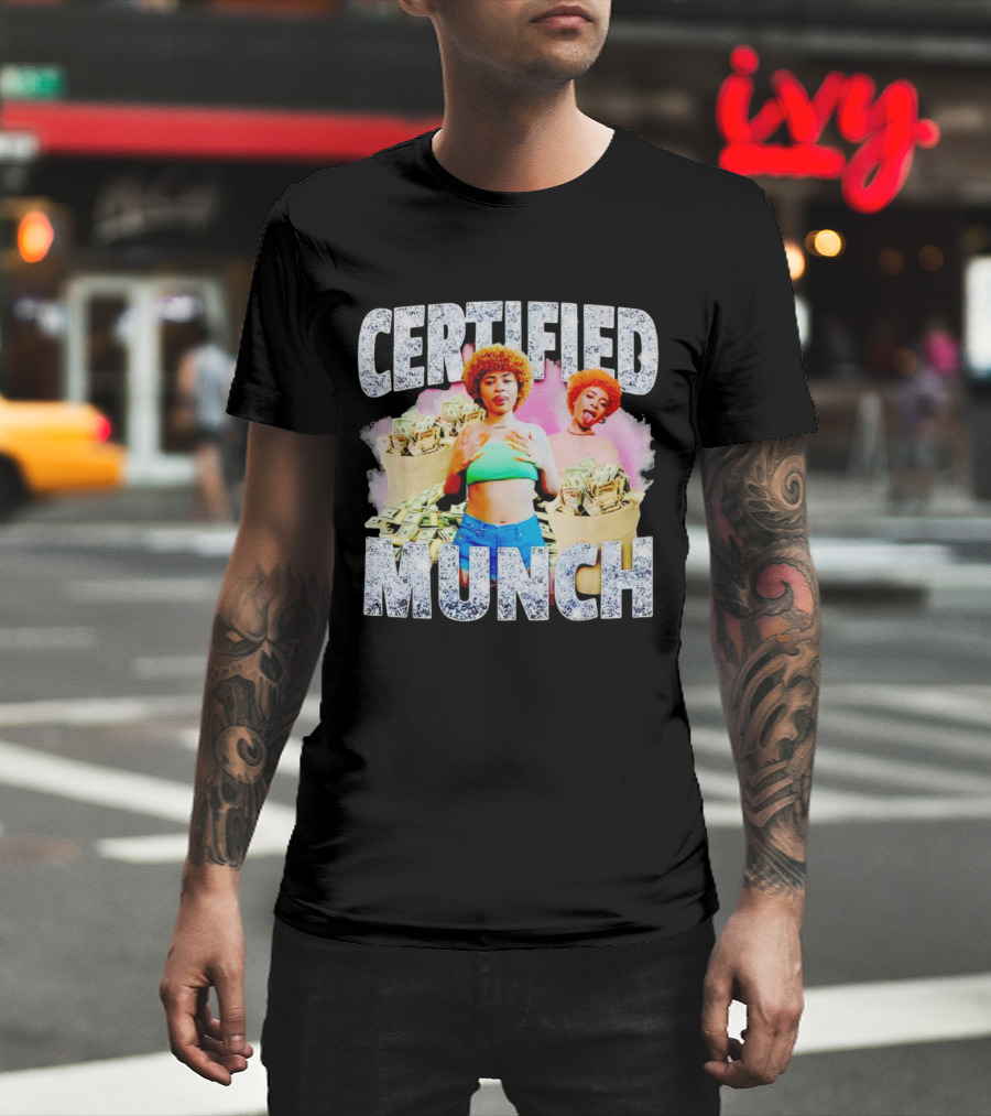Certified Munch Ice Spice Colorful Money Stacks T-Shirt