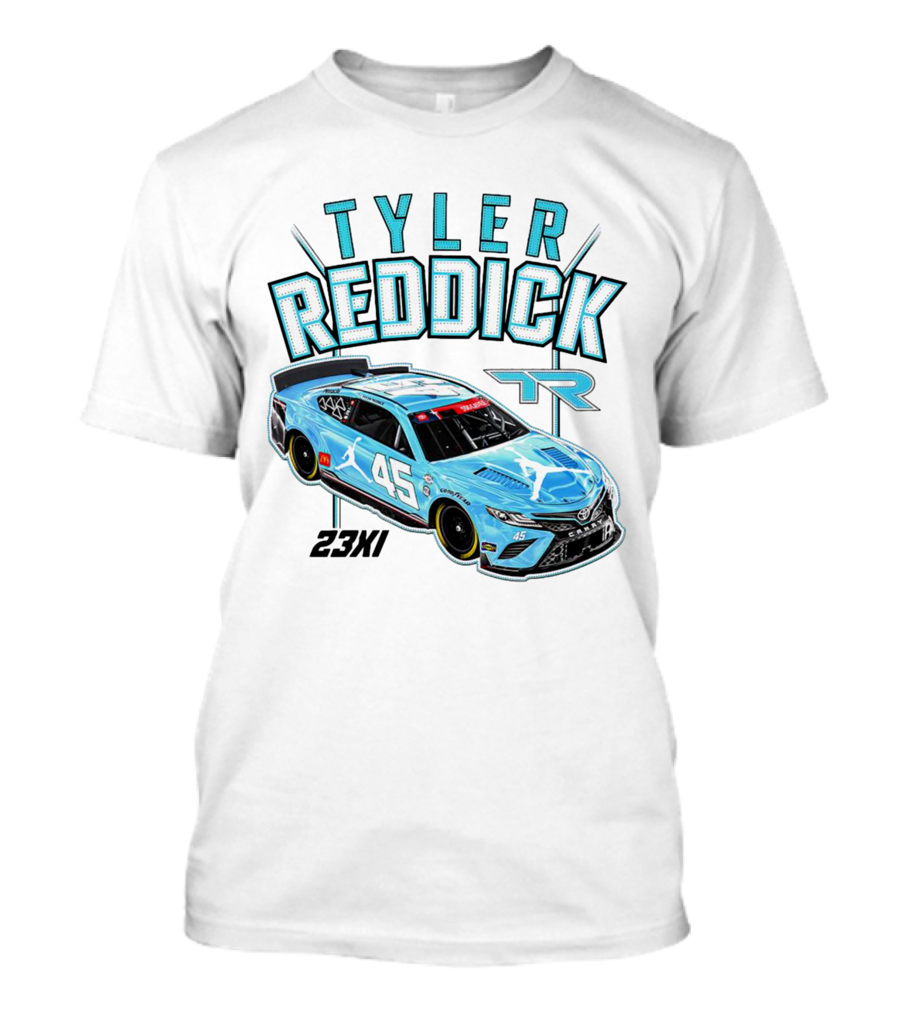 Tyler Reddick 23XI Jumpman 45 Car T-Shirt
