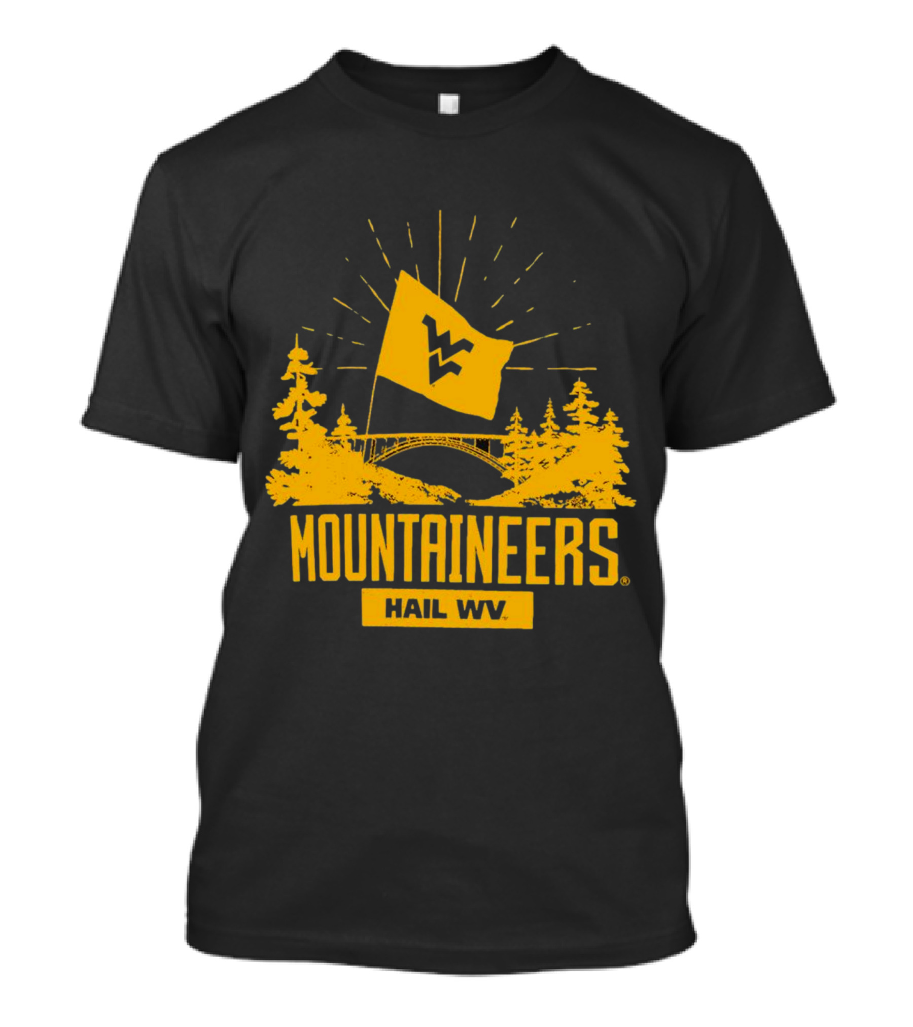 Mountaineers Hail WV West Virginia Colosseum Fan T-Shirt