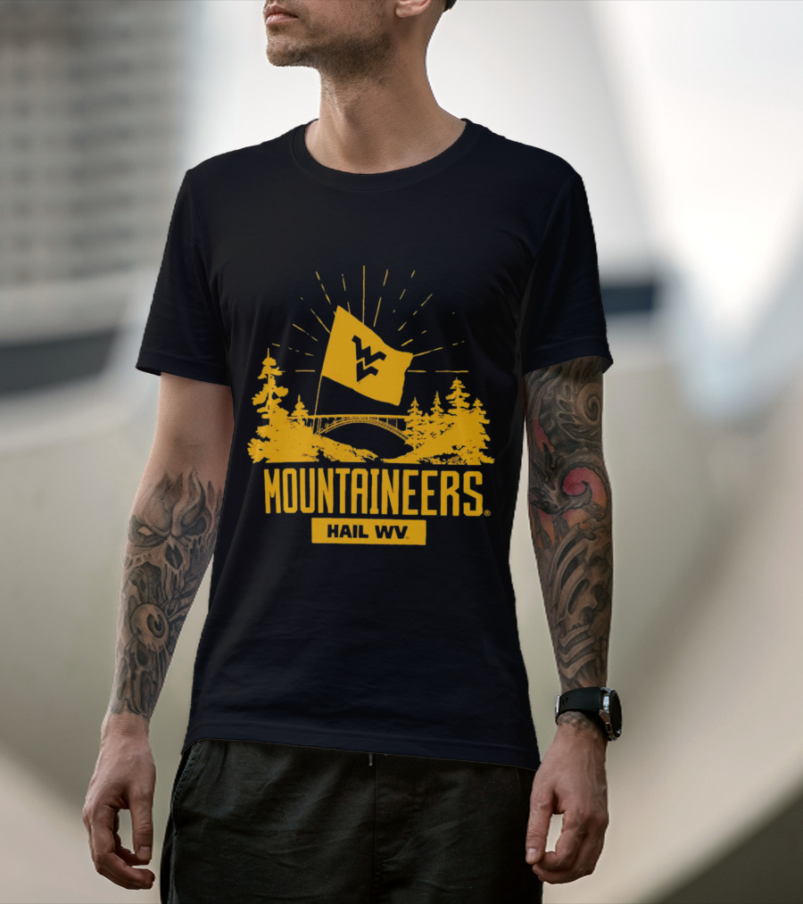 Mountaineers Hail WV West Virginia Colosseum Fan T-Shirt
