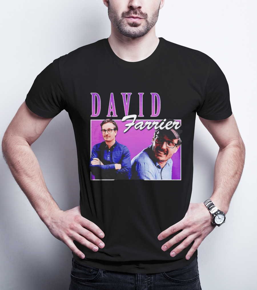 David Farrier Purple Retro Double Image T-Shirt