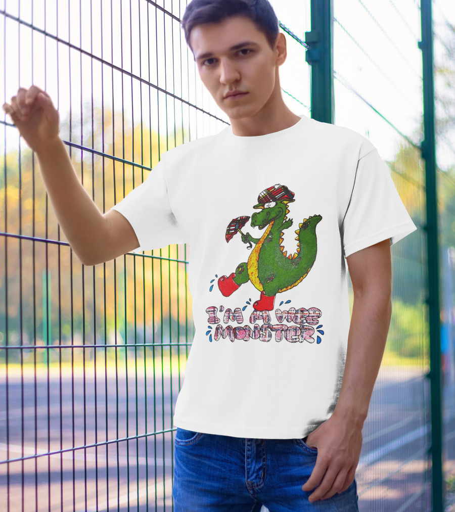 I’m A Wee Monster Scottish Dragon With Plaid Hat And Boots T-Shirt