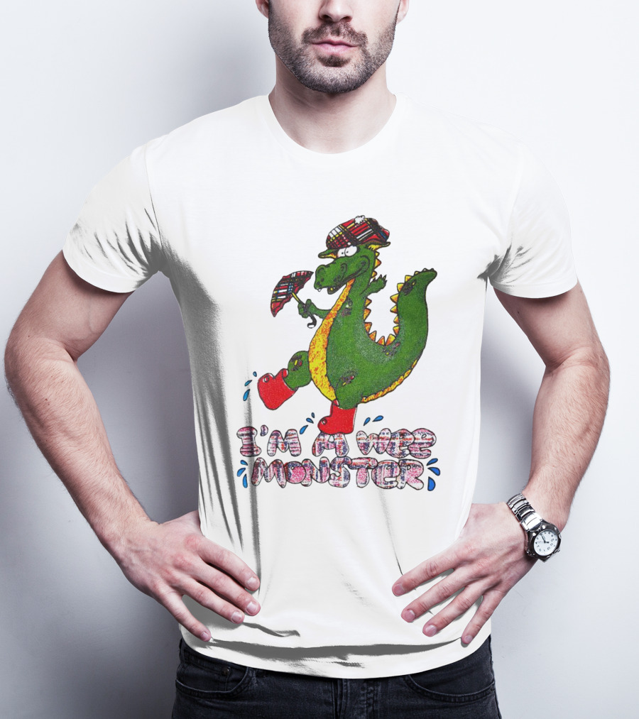 I’m A Wee Monster Scottish Dragon With Plaid Hat And Boots T-Shirt