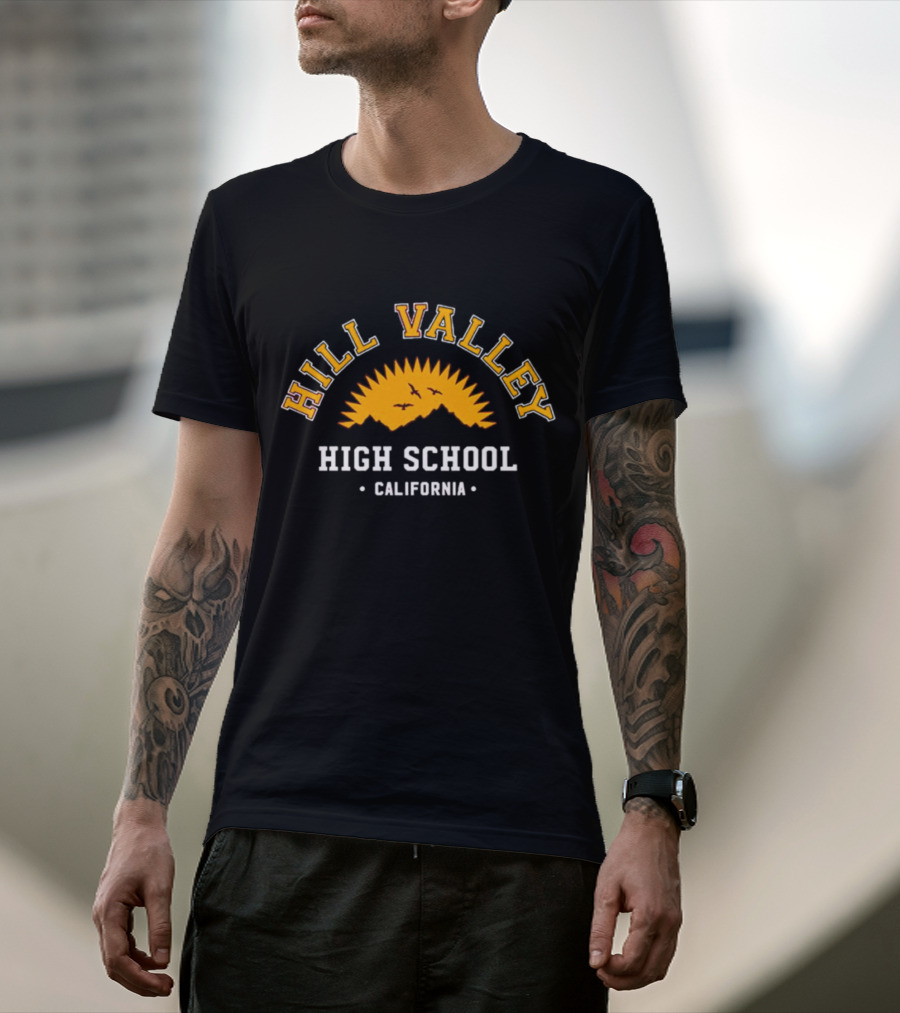 Hill Valley High School California Back To The Future Fan Gear T-Shirt