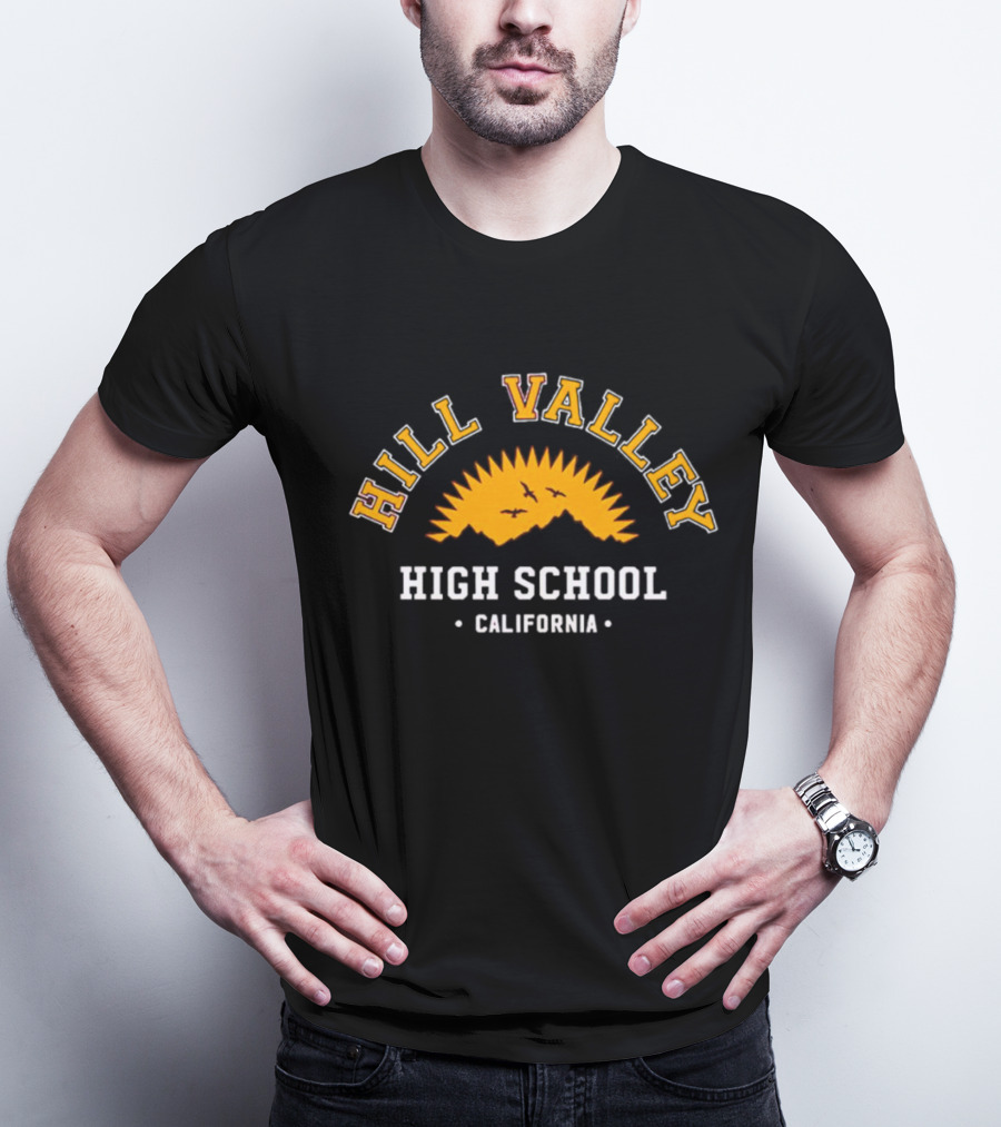 Hill Valley High School California Back To The Future Fan Gear T-Shirt