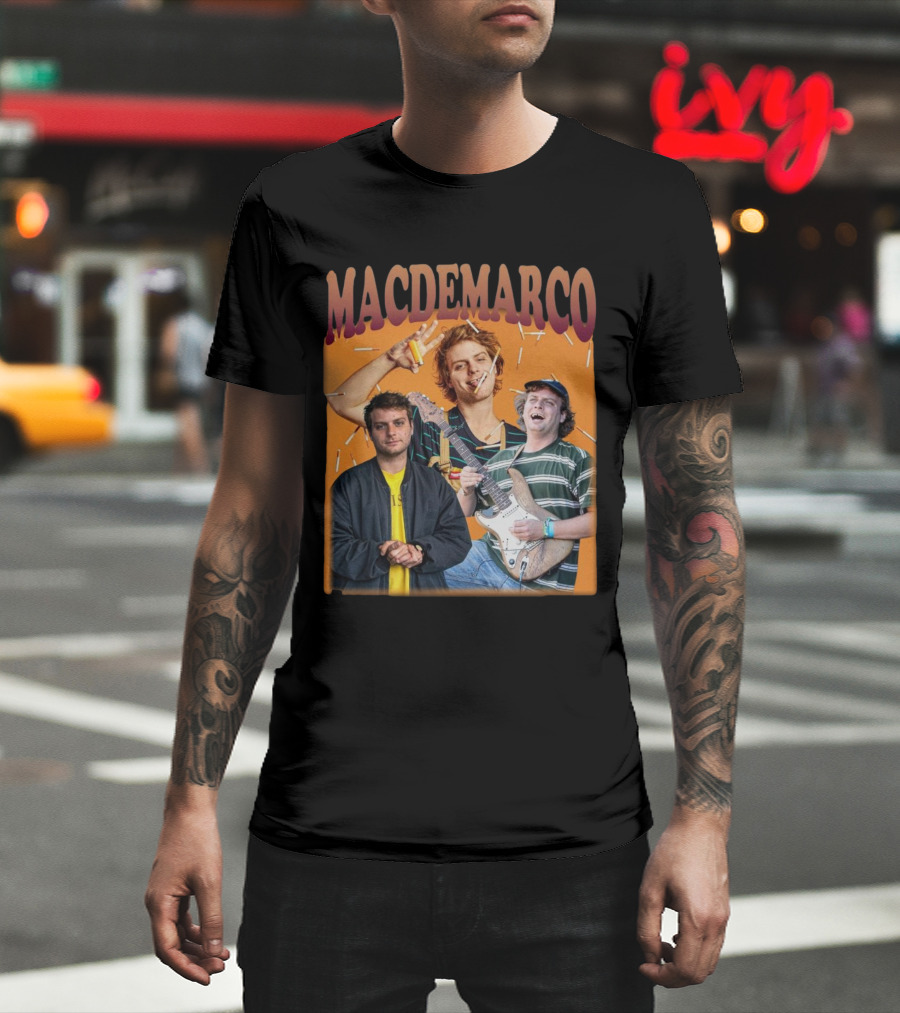 Mac Demarco Cigarette Portrait Trio T-Shirt