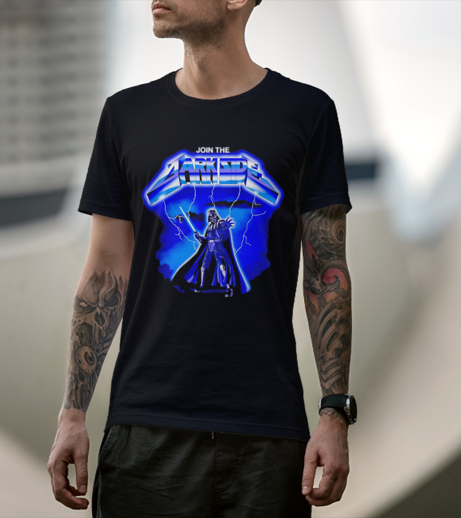 Join The Dark Side Darth Vader Lightning Star Wars T-Shirt