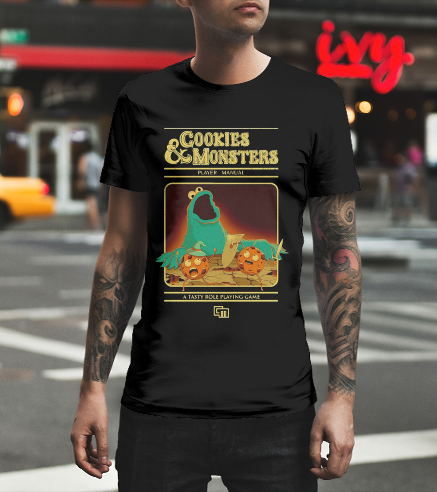 Cookies And Monsters Player Manual A Tasty Role Playing Game Retro T-Shirt