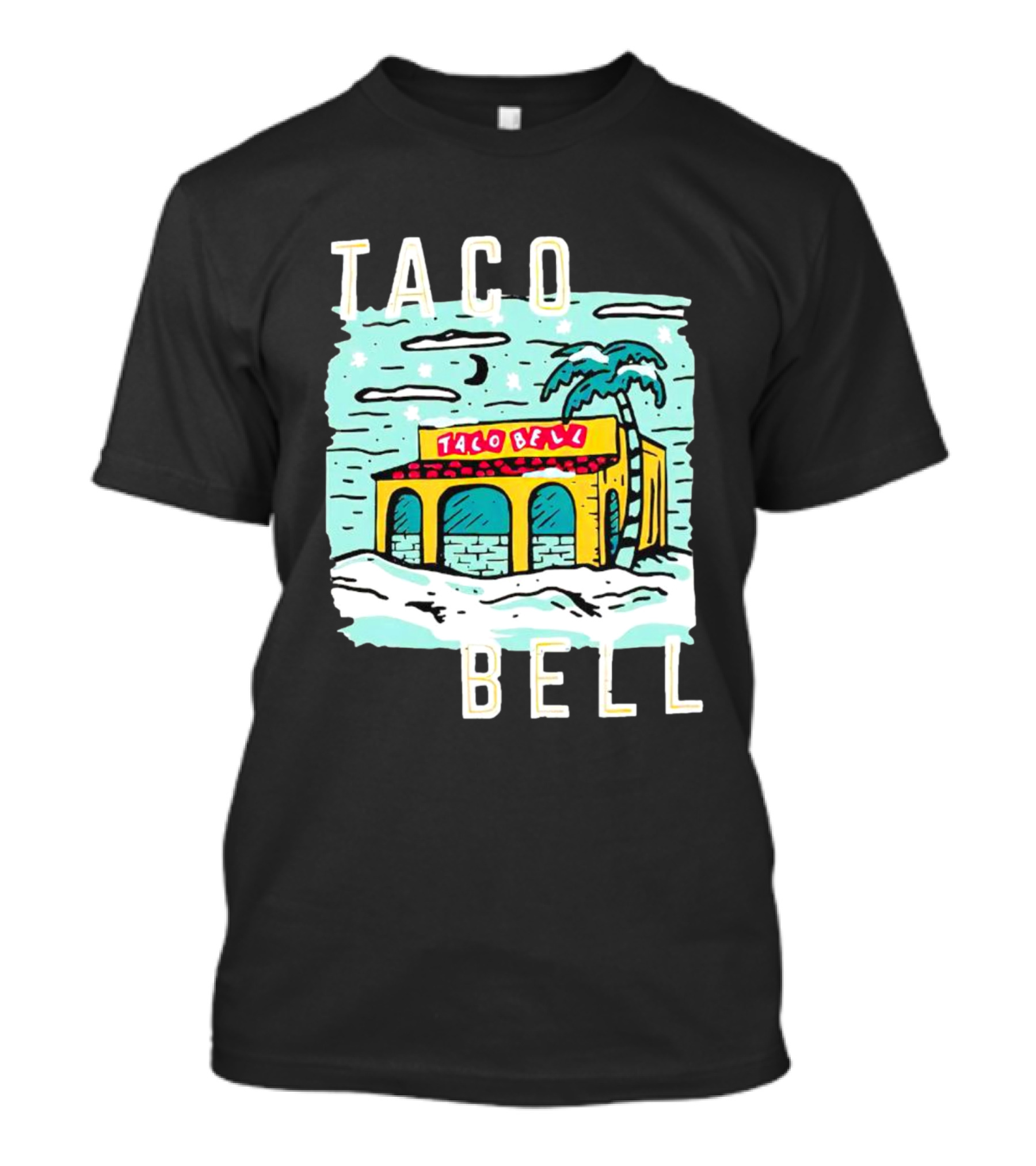 Taco Bell Numero Uno Palm Tree Retro Landscape T-Shirt