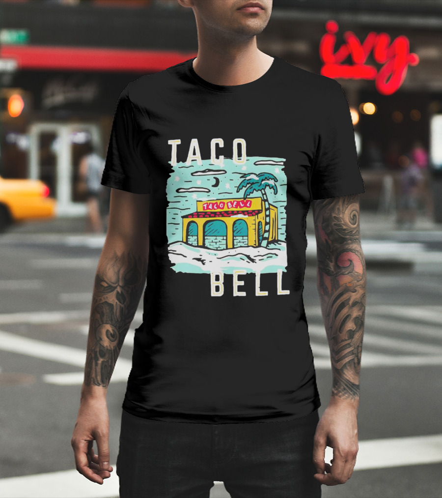 Taco Bell Numero Uno Palm Tree Retro Landscape T-Shirt