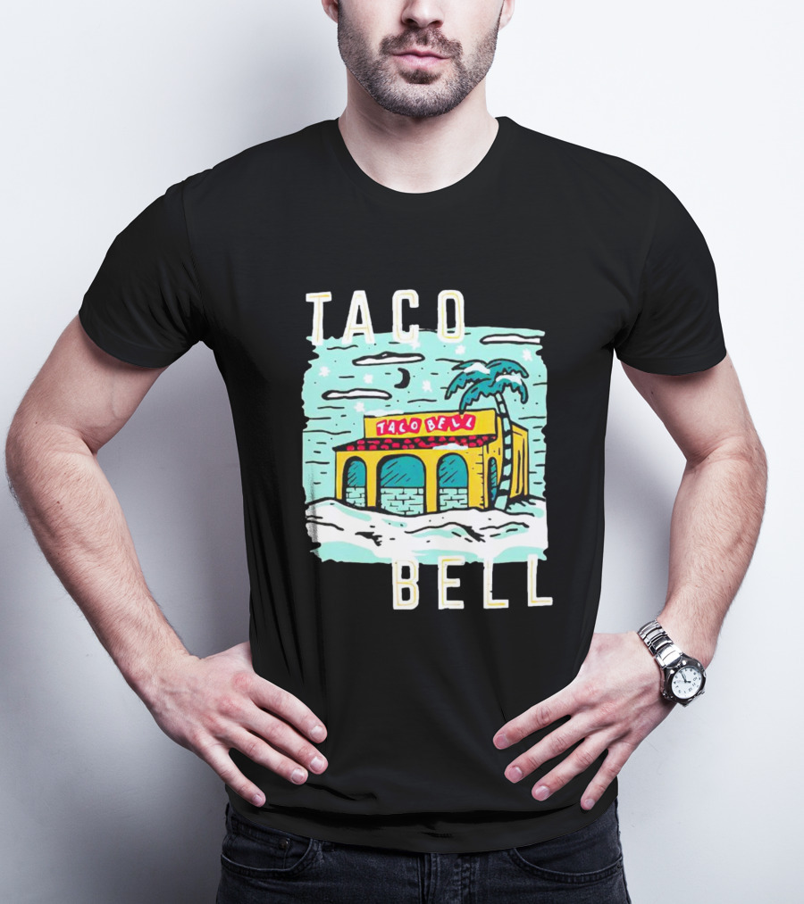 Taco Bell Numero Uno Palm Tree Retro Landscape T-Shirt