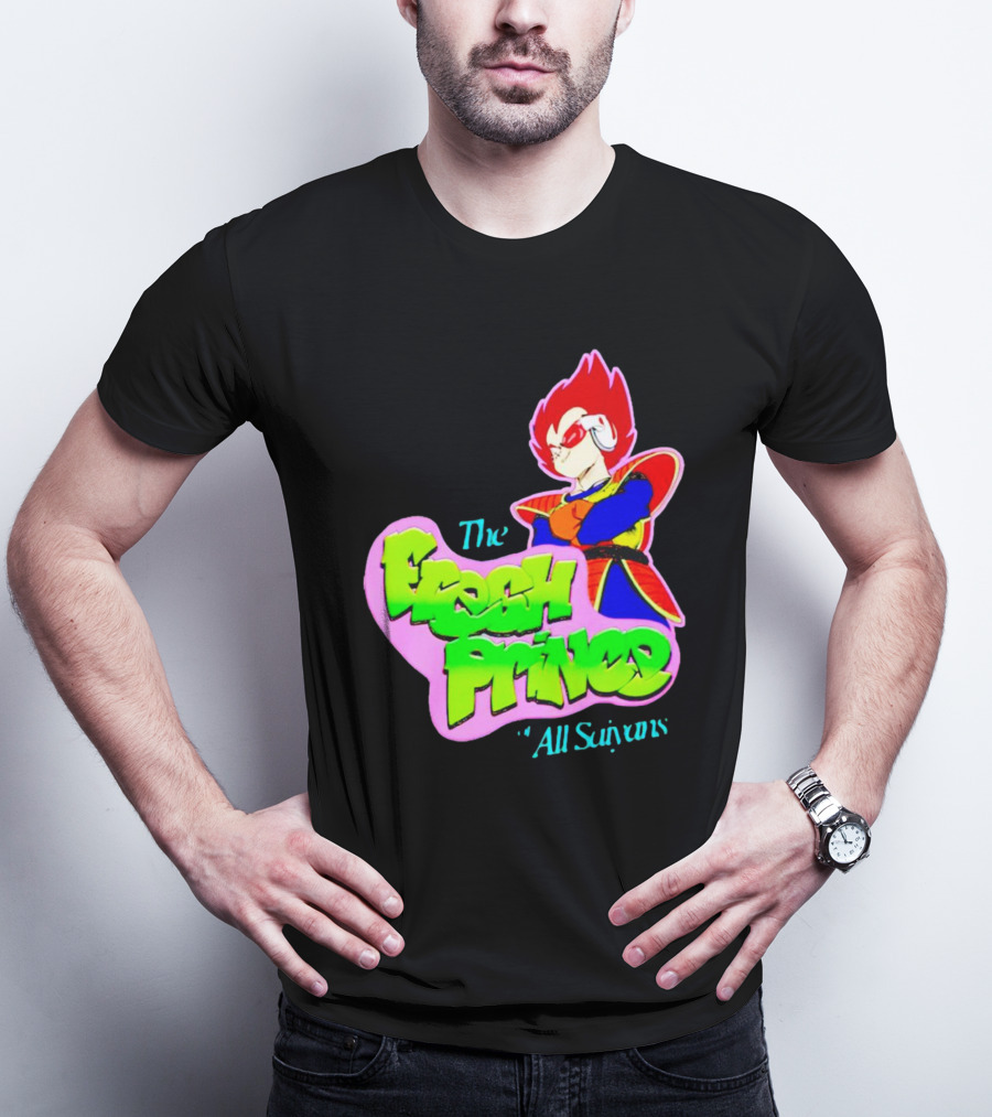 The Fresh Prince Of All Saiyans Vegeta Cartoon Mashup T-Shirt