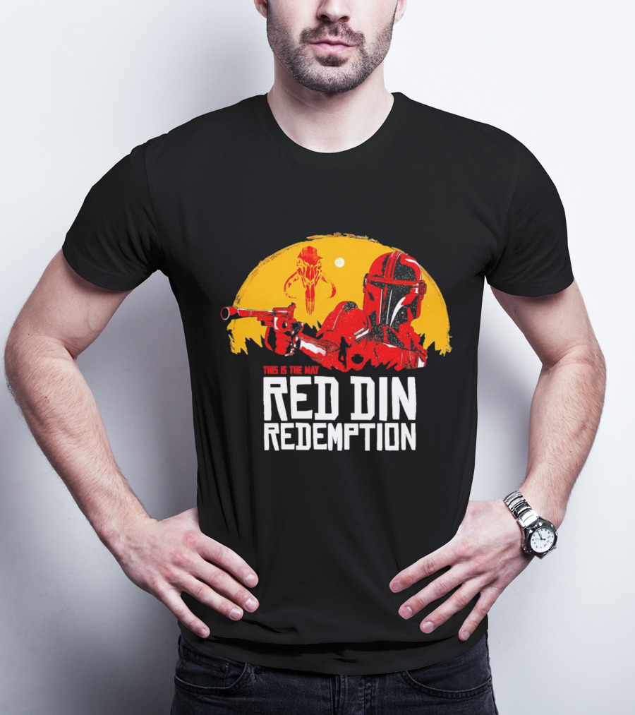 This Is The Way Red Din Redemption Mandalorian Bounty Hunter Star Wars T-Shirt