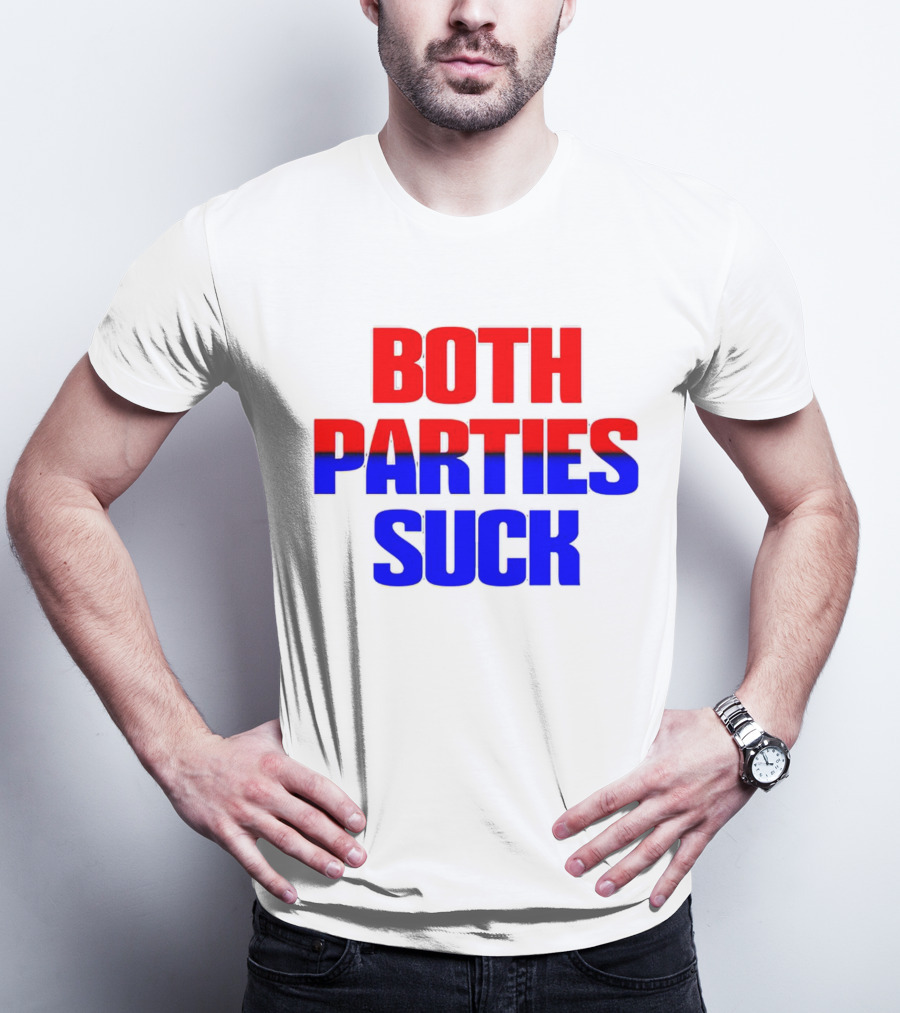 Both Parties Suck Red Blue Political T-Shirt