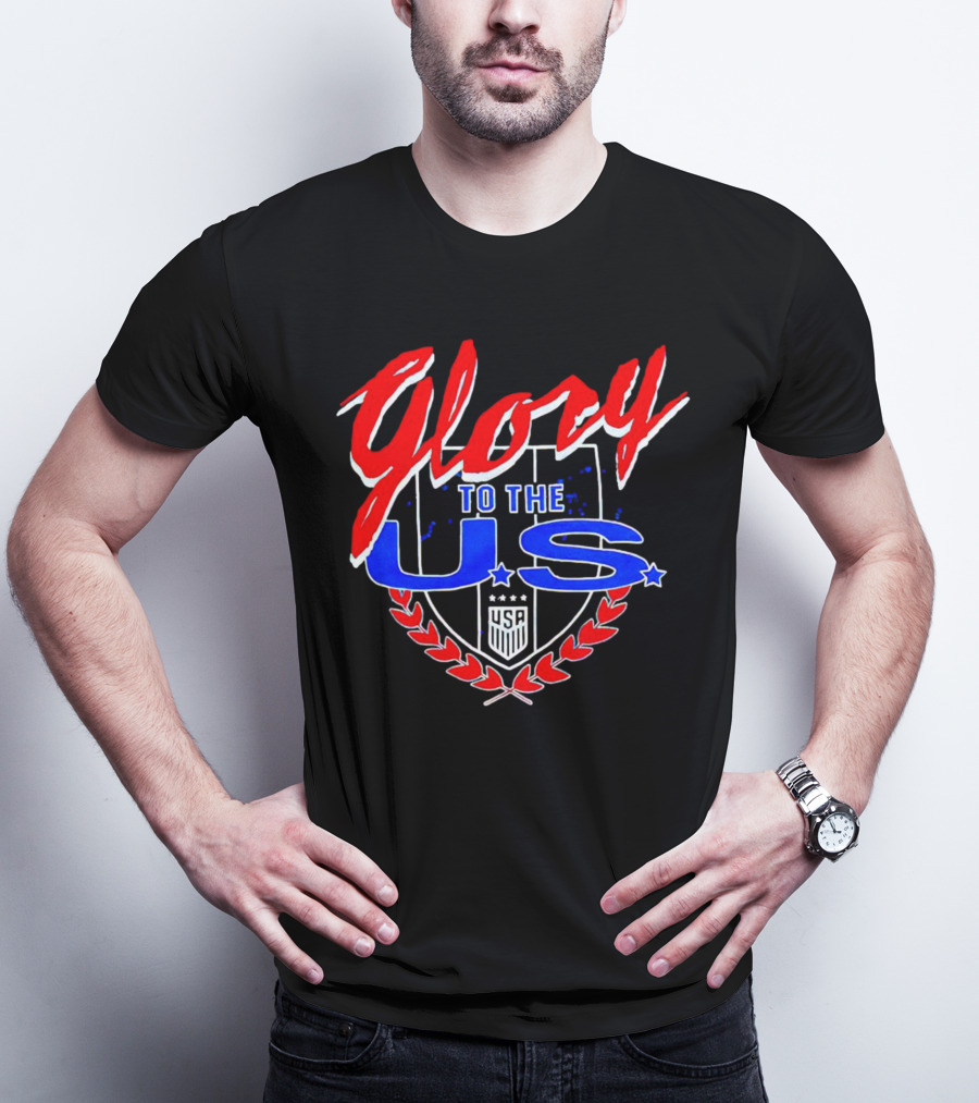 Glory To The U.S. Vintage USA Shield With Laurel And Stars T-Shirt
