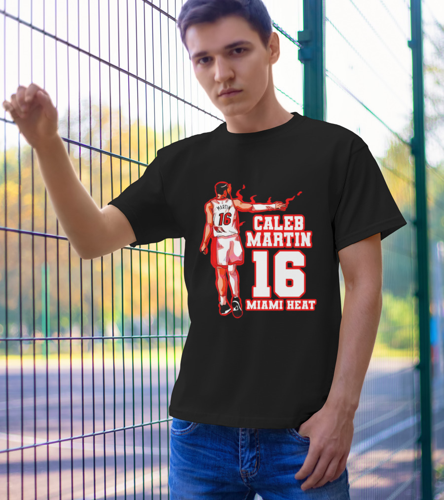 Caleb Martin 16 Miami Heat NBA Player T-Shirt