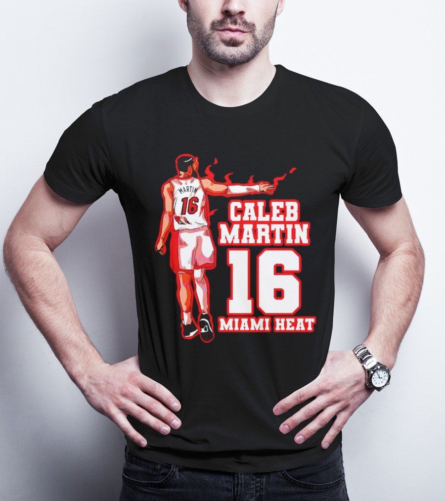 Caleb Martin 16 Miami Heat NBA Player T-Shirt