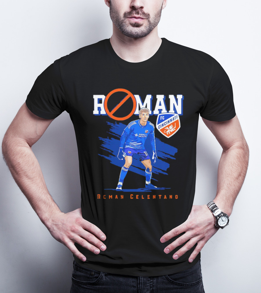 Roman Celentano FC Cincinnati Player Text T-Shirt
