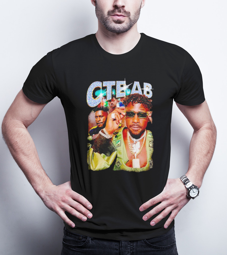 CTE AB Antonio Brown Vibrant Portrait With Sunglasses And Jewelry T-Shirt
