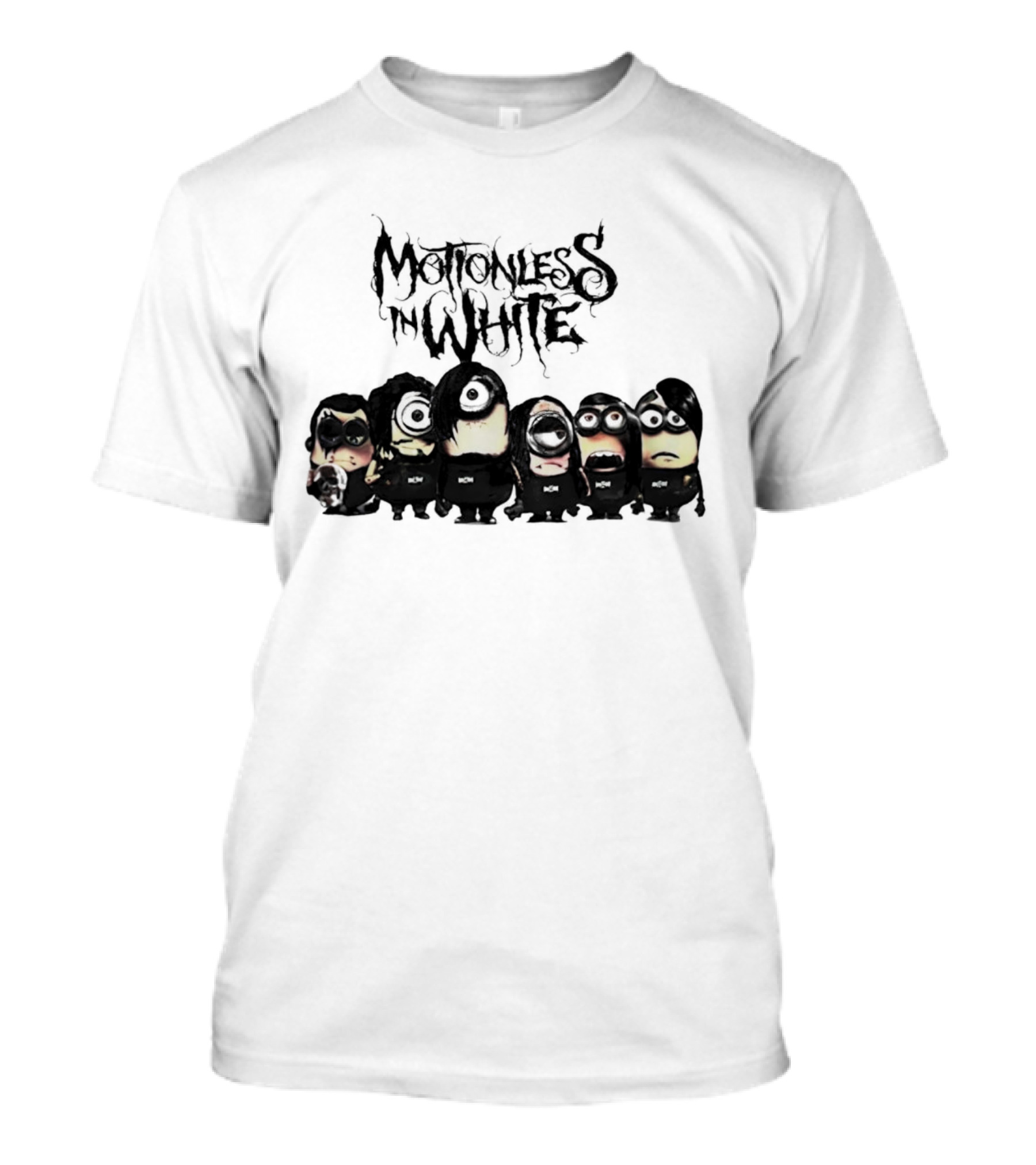 Motionless In White Minions Fiery Dark Character Ensemble T-Shirt