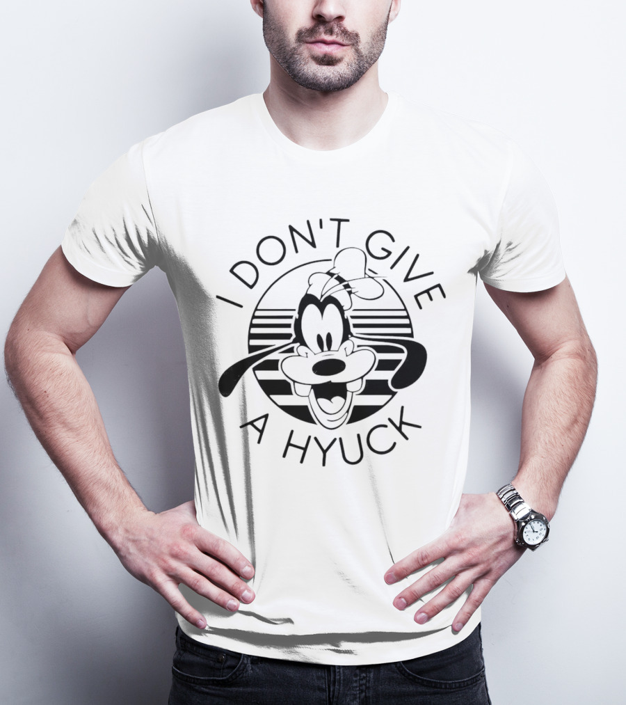 Goofy I Don't Give A Hyuck Retro Circle Face T-Shirt