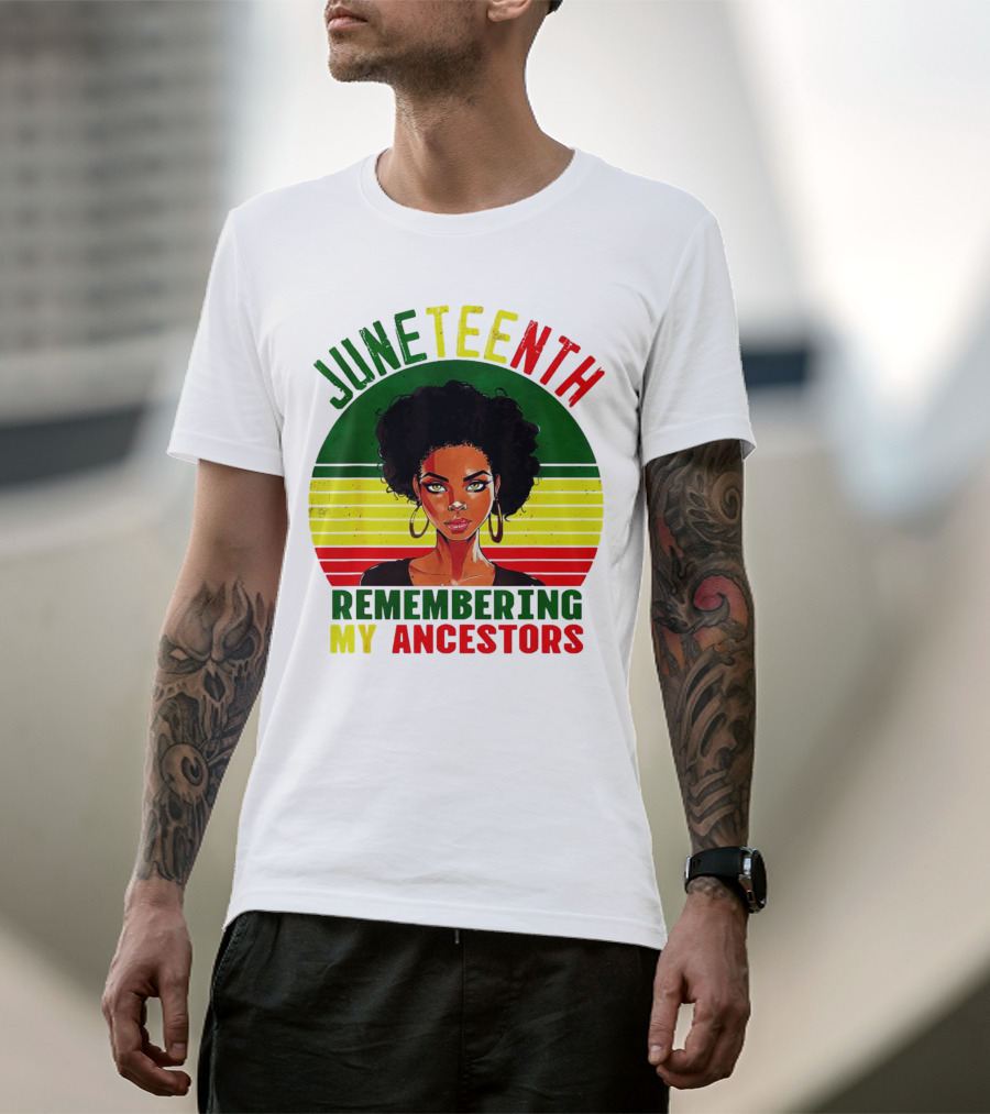 Juneteenth Remembering My Ancestors Black Women Loc'd Hair T-Shirt