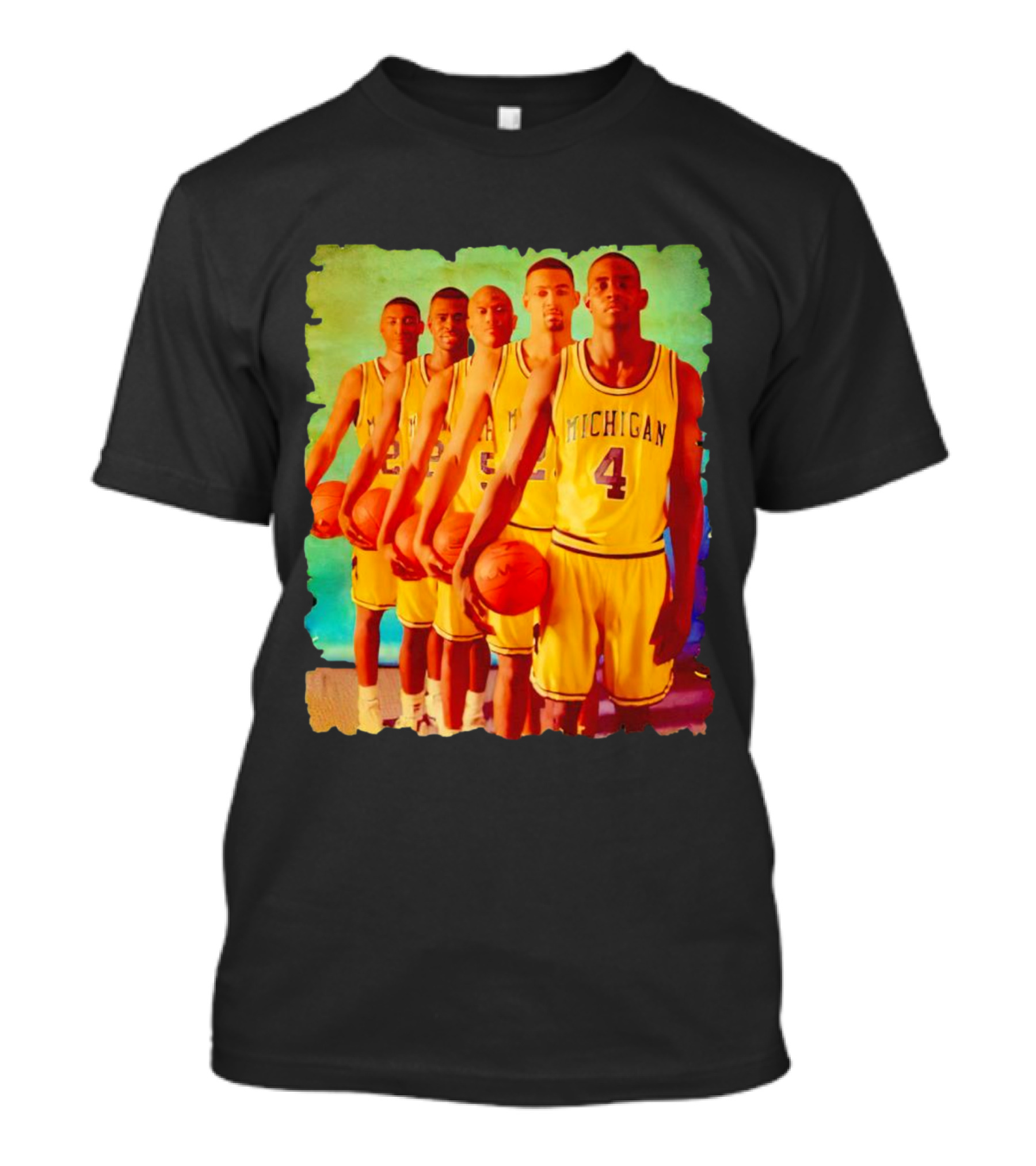 Michigan Wolverines Fab Five Historic Basketball Team T-Shirt