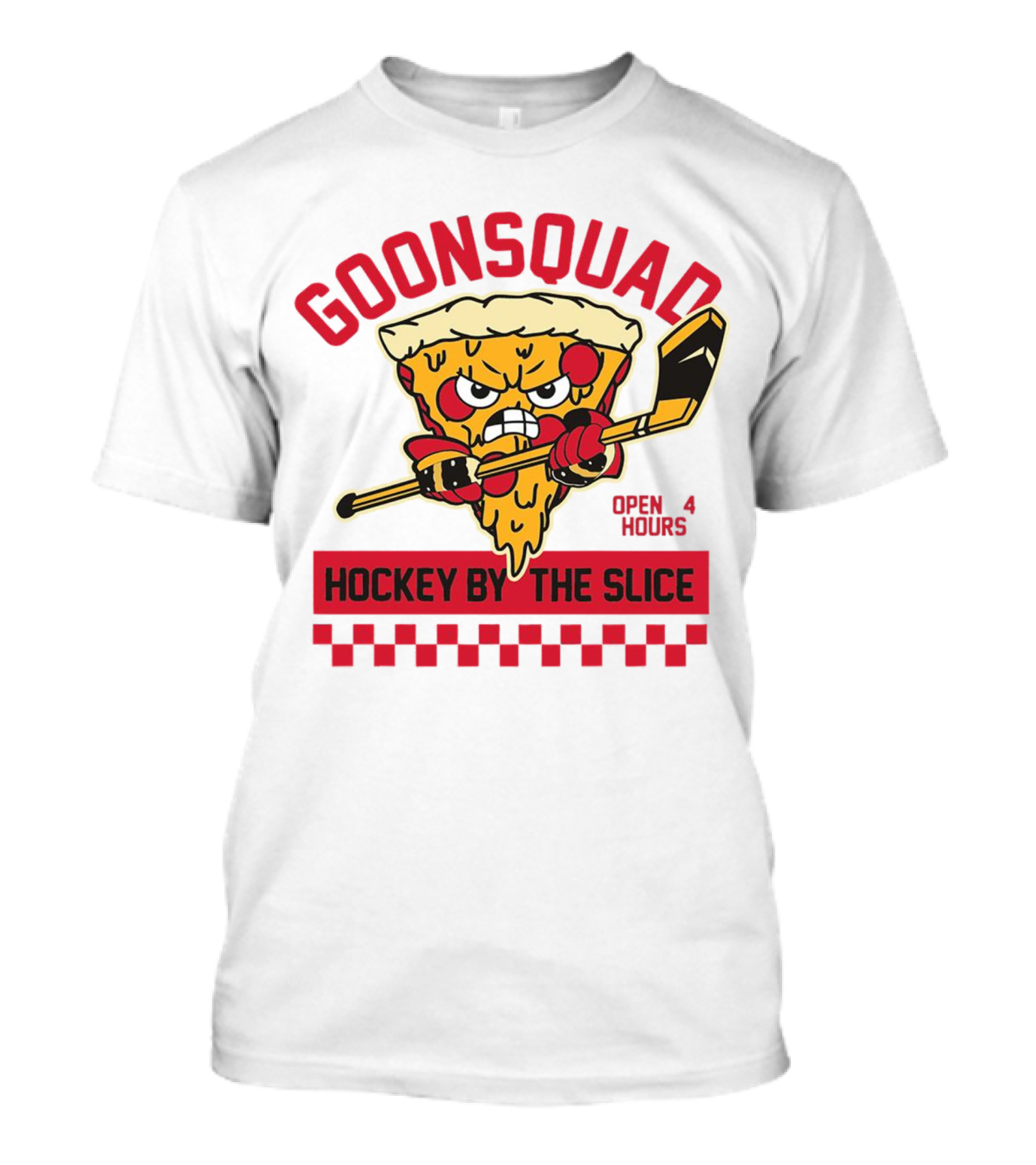 Goonsquad Hockey By The Slice Pizza Warrior Open 4 Hours T-Shirt