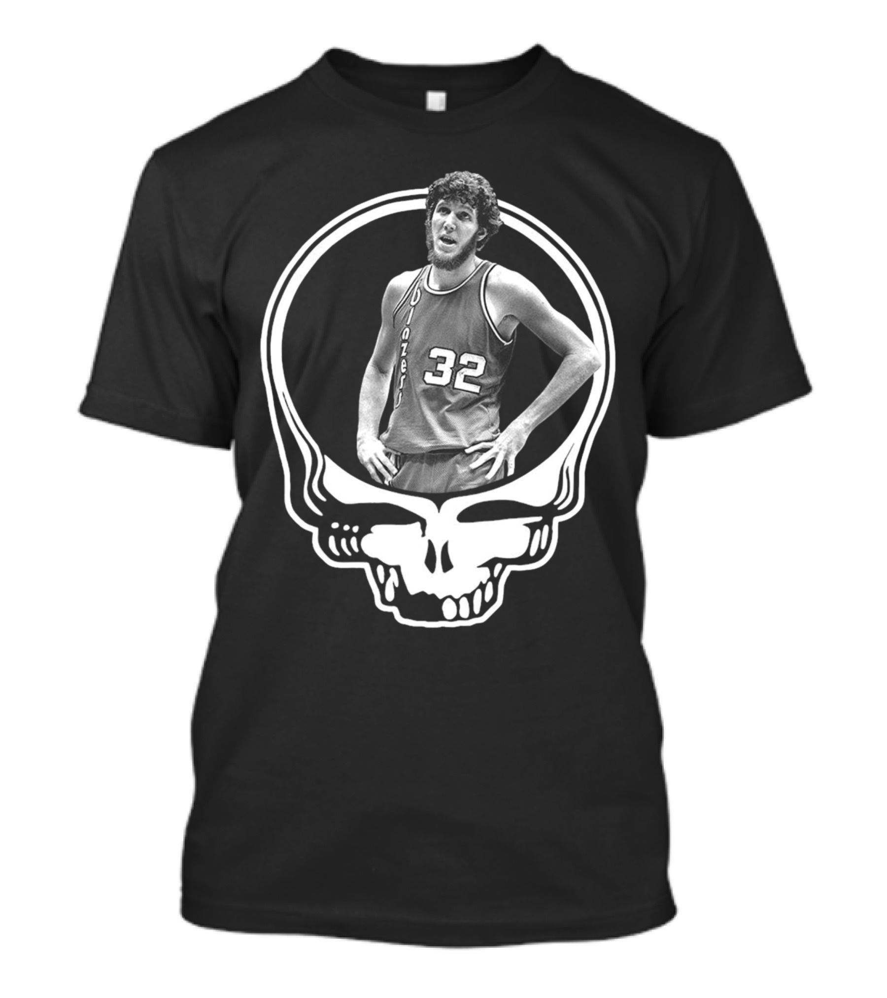 Grateful Dead Portland Trail Blazers Bill Walton Skull 32 T-Shirt
