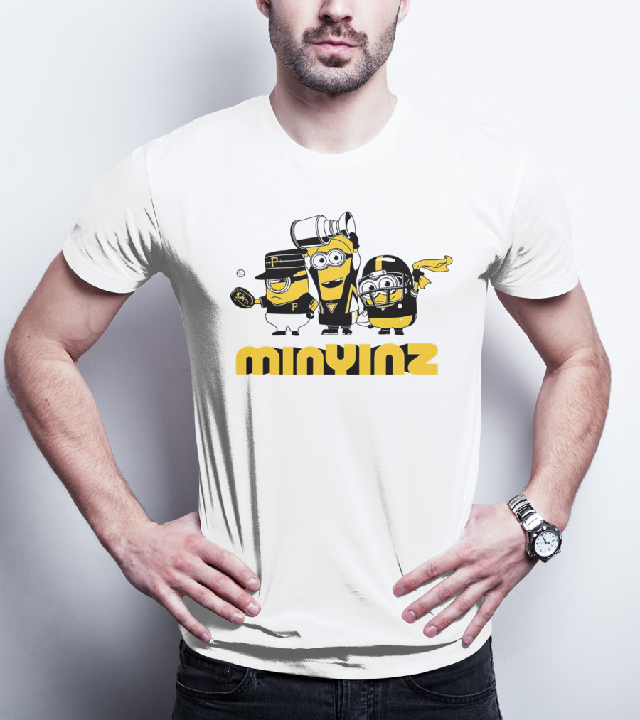 Minions Mini Yinz Pittsburgh Sports Jeff D. Lowe T-Shirt