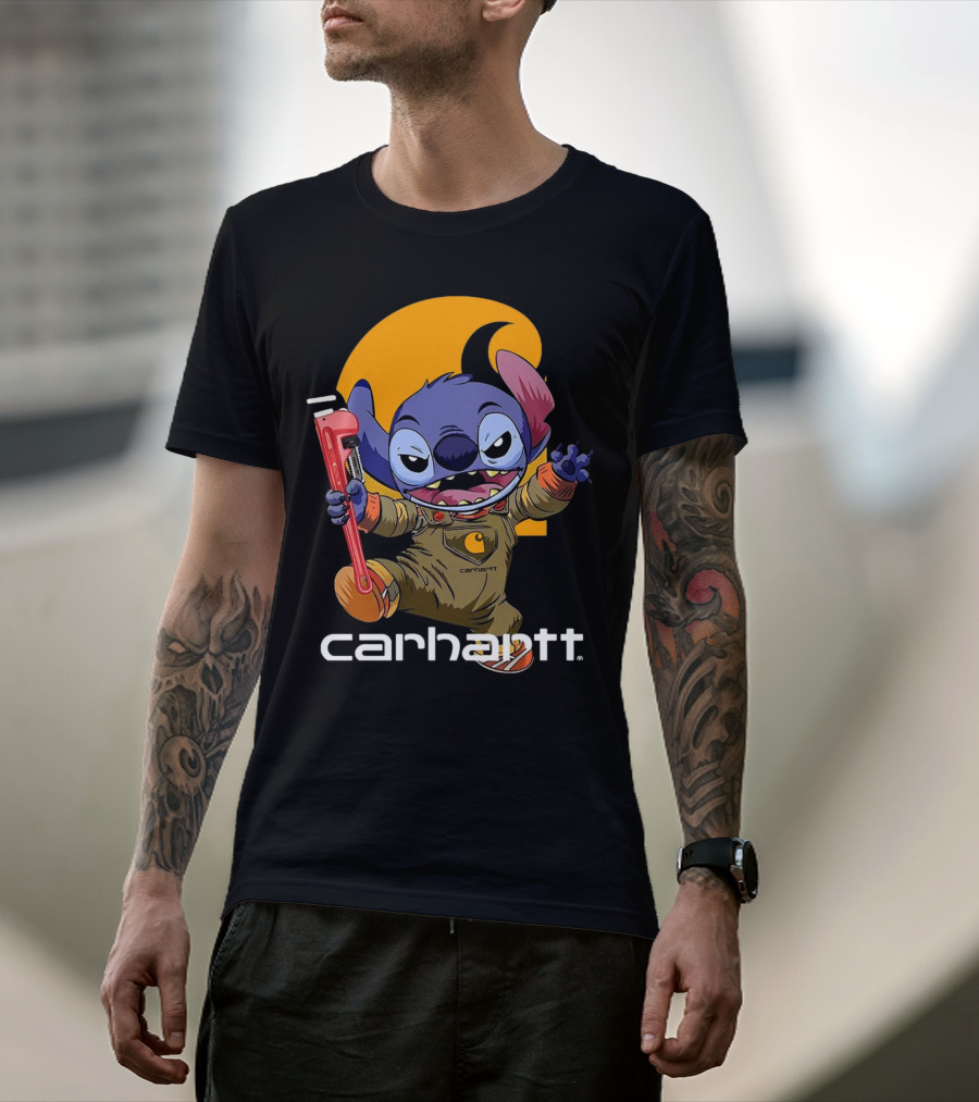 Stitch Carhartt Work In Progress Logo Crossover T-Shirt