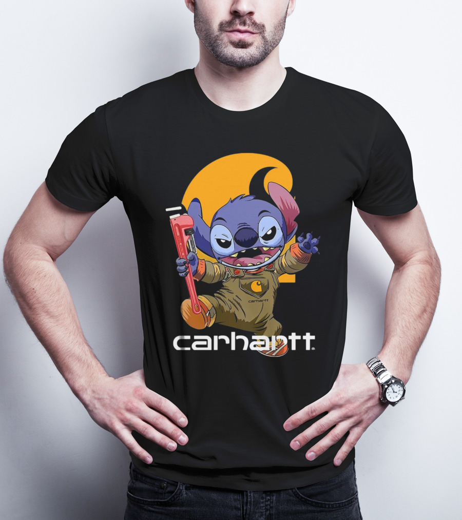 Stitch Carhartt Work In Progress Logo Crossover T-Shirt