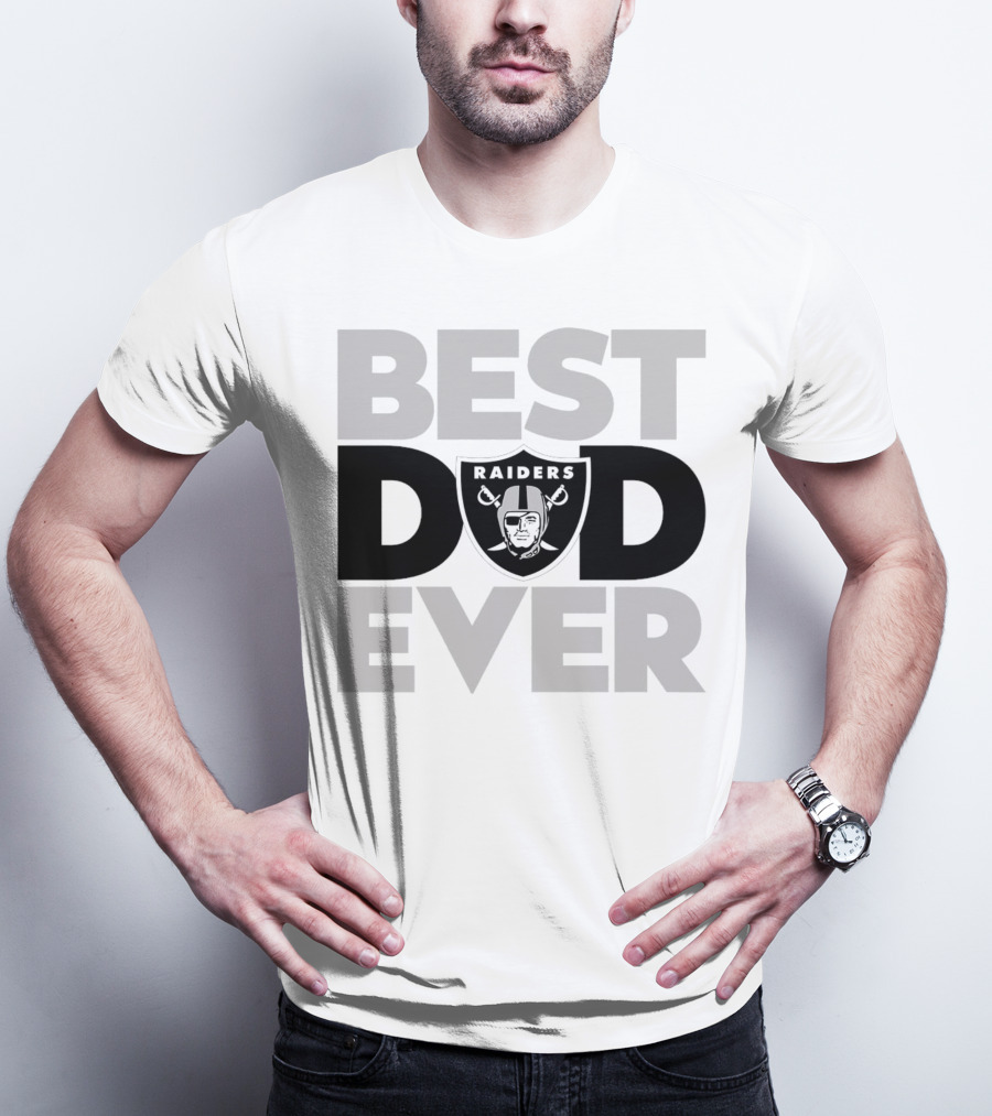 Best Dad Ever Raiders NFL Las Vegas T-Shirt