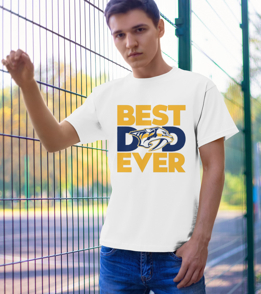 Best Dad Ever Nashville Predators NHL Fan T-Shirt
