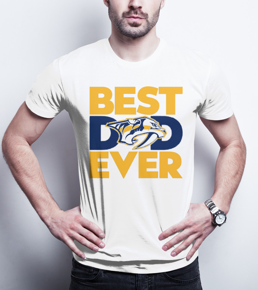 Best Dad Ever Nashville Predators NHL Fan T-Shirt