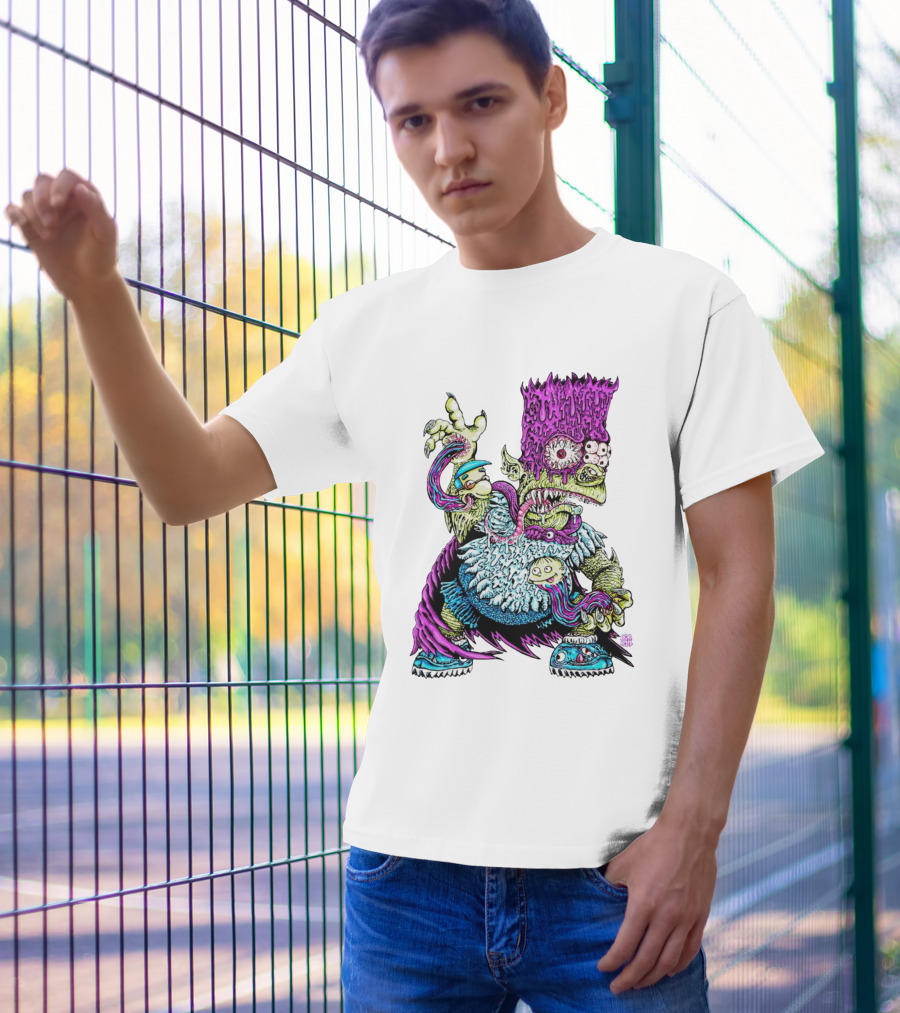 Caped Monster Bart Simpson Surreal T-Shirt