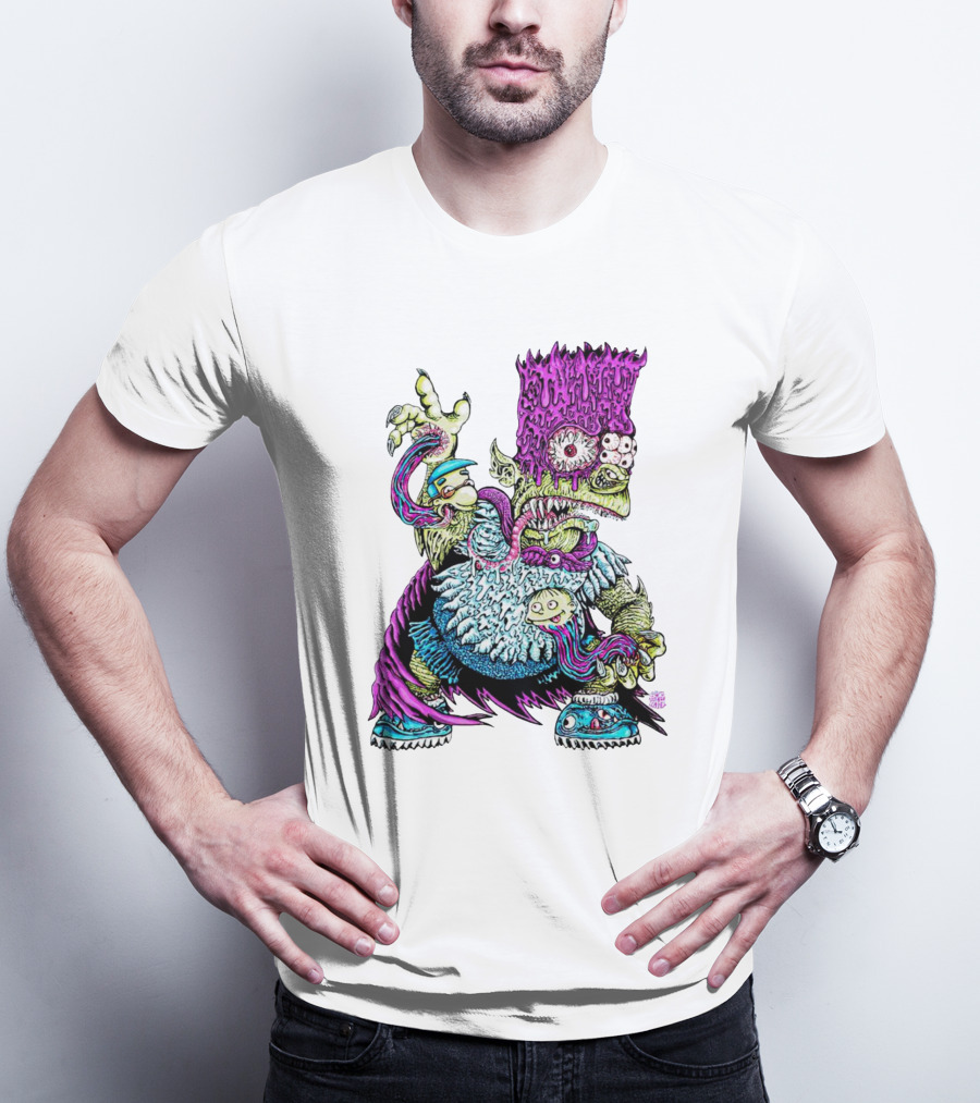 Caped Monster Bart Simpson Surreal T-Shirt