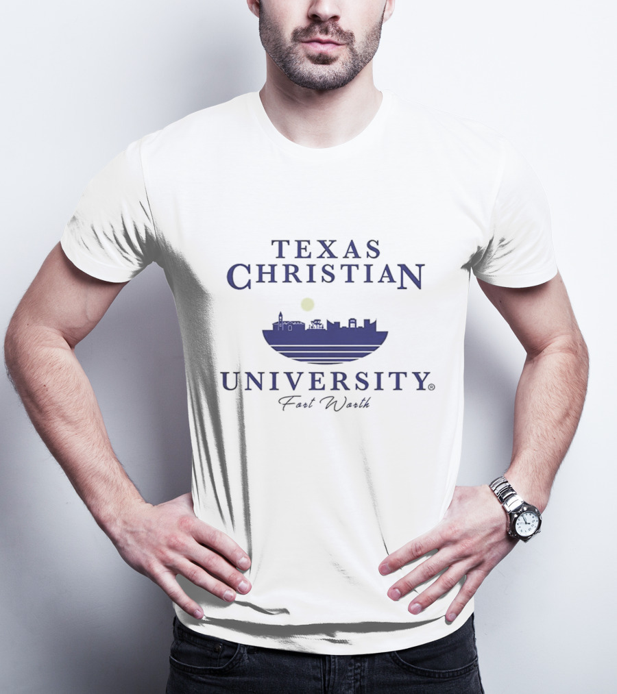 Texas Christian University Fort Worth Skyline T-Shirt