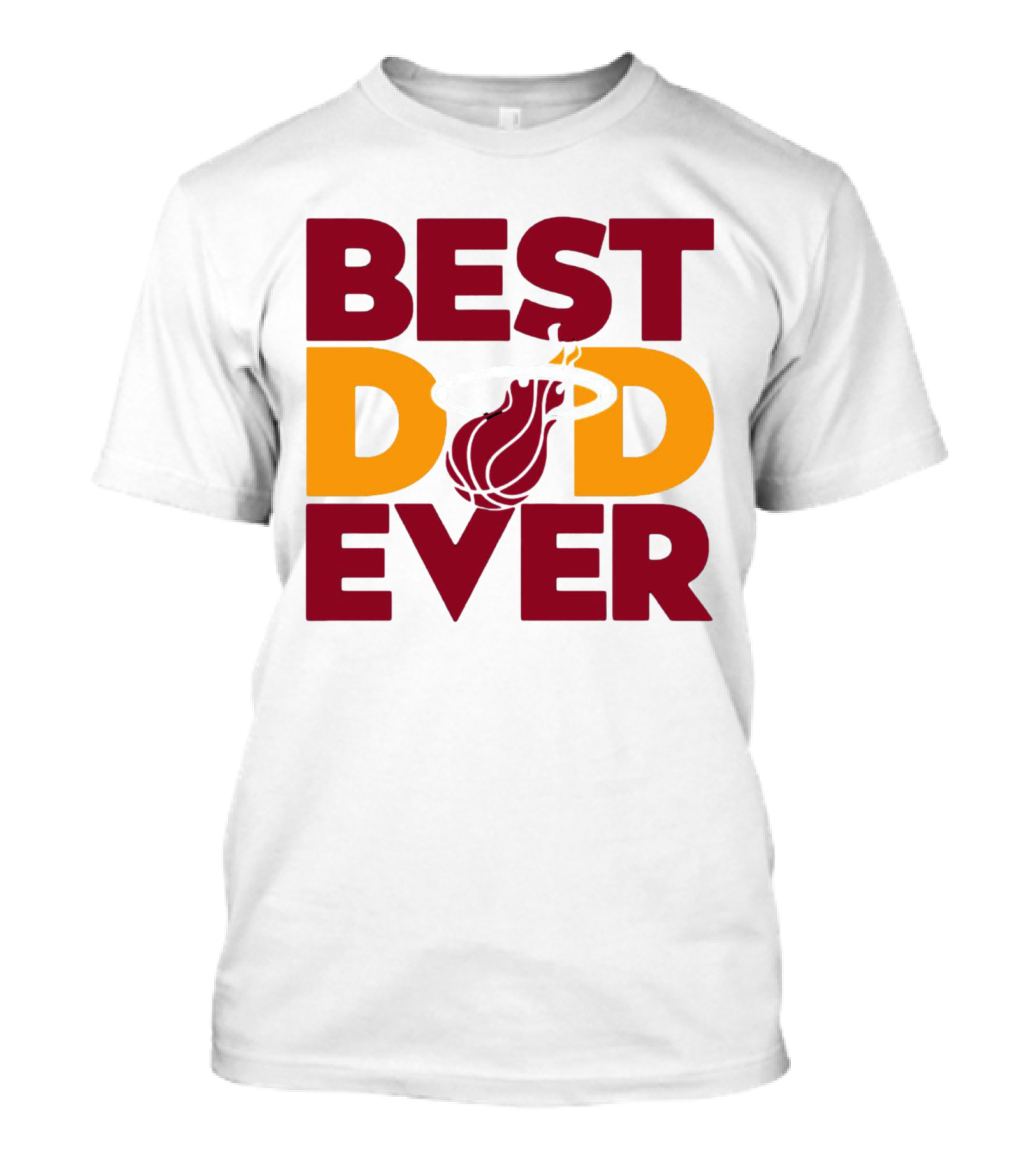 Best Dad Ever NBA Miami Heat Basketball Fan T-Shirt