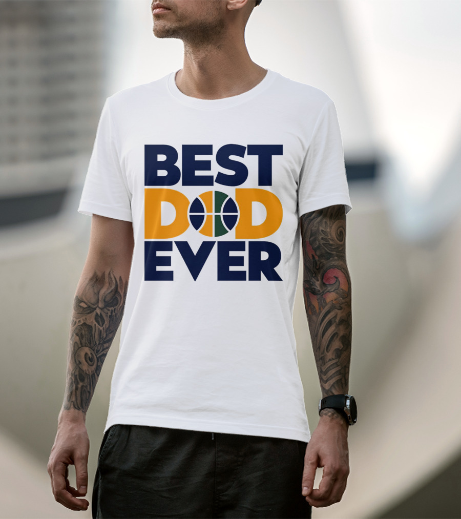 Best Dad Ever Utah Jazz Basketball T-Shirt