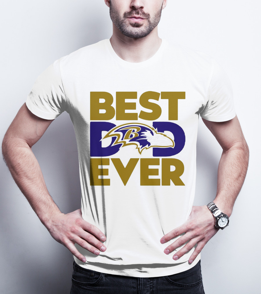 Best Dad Ever NFL Baltimore Ravens T-Shirt