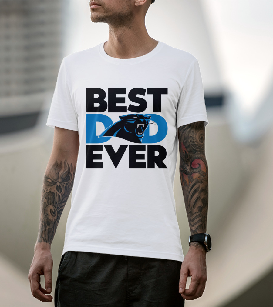 Best Dad Ever Carolina Panthers NFL Fan T-Shirt