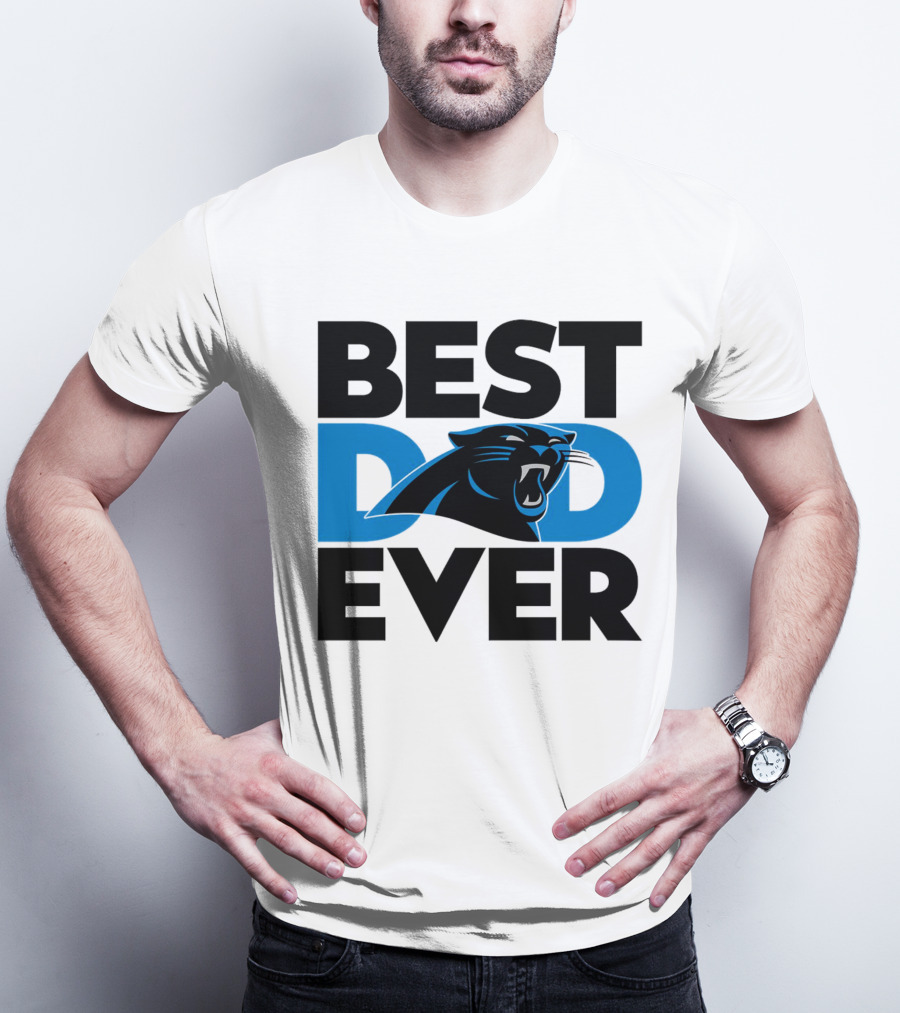 Best Dad Ever Carolina Panthers NFL Fan T-Shirt
