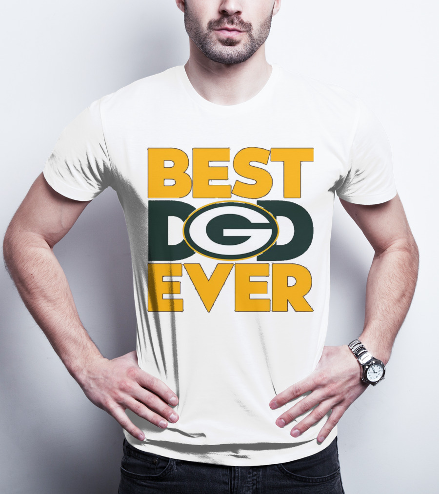 Best Dad Ever Green Bay Packers Logo NFL T-Shirt