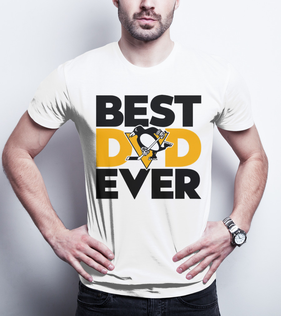 Best Dad Ever NHL Pittsburgh Penguins T-Shirt