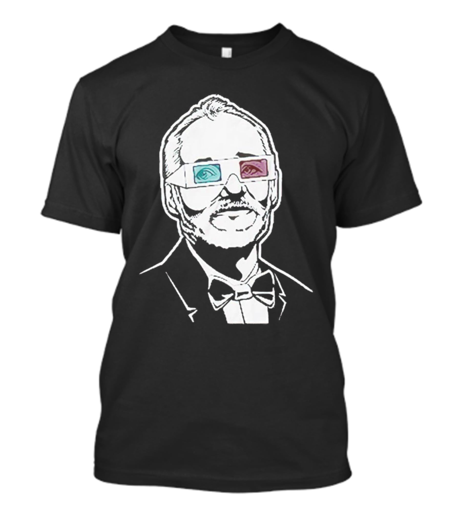 Black The Chivery Bill Murray BFM 3D Glasses T-Shirt
