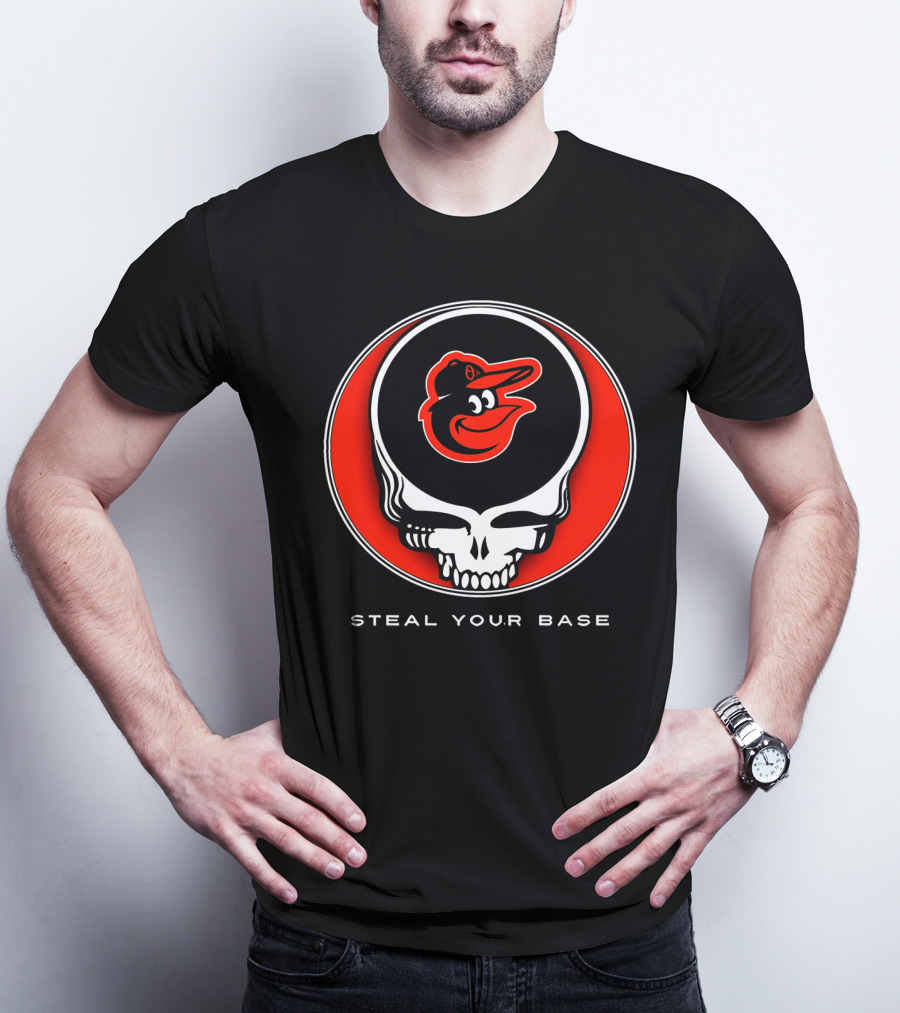 Steal Your Base Baltimore Orioles Grateful Dead Skull T-Shirt