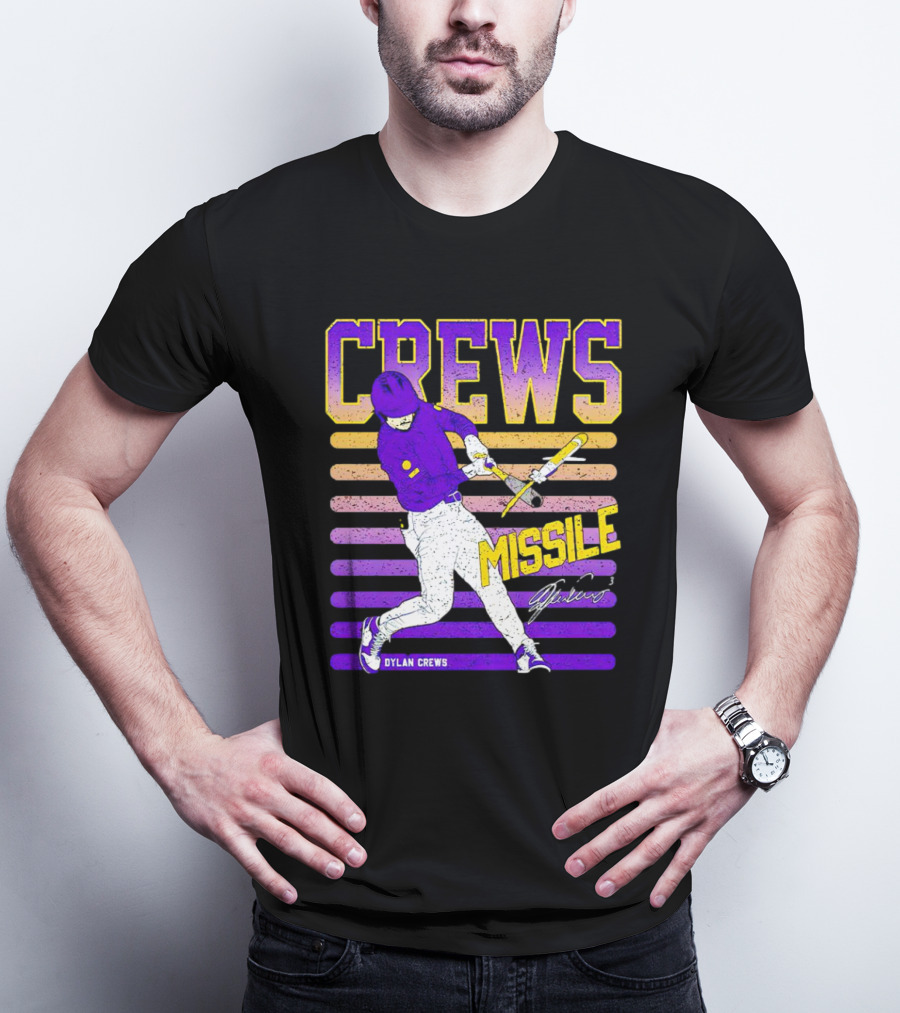 Crews Missile Dylan Crews LSU Tigers Signature T-Shirt